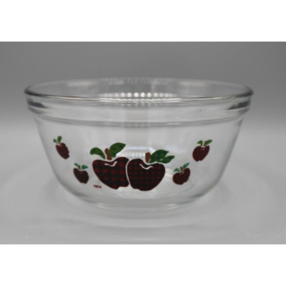 Kitchen | Anchor Hocking Plaid Apples Pattern 158 25 Qt Clear Mixing ...